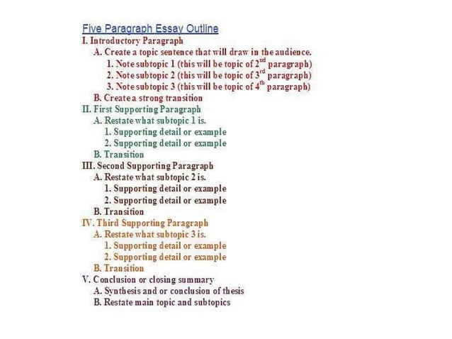 Student Essay Outline for Week 4 | PPT