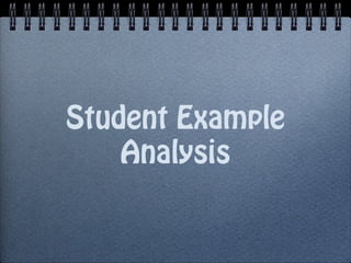 Student example analysis complete | PPT