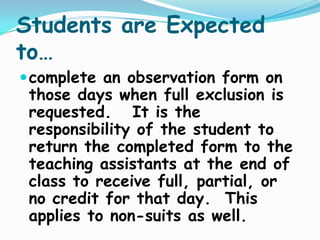 Student Expectations - Physical Education | PPTX