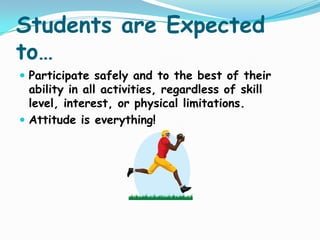 Student Expectations - Physical Education | PPTX