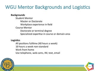 Student ExperienceFaculty Development Model - Competency-Based ...
