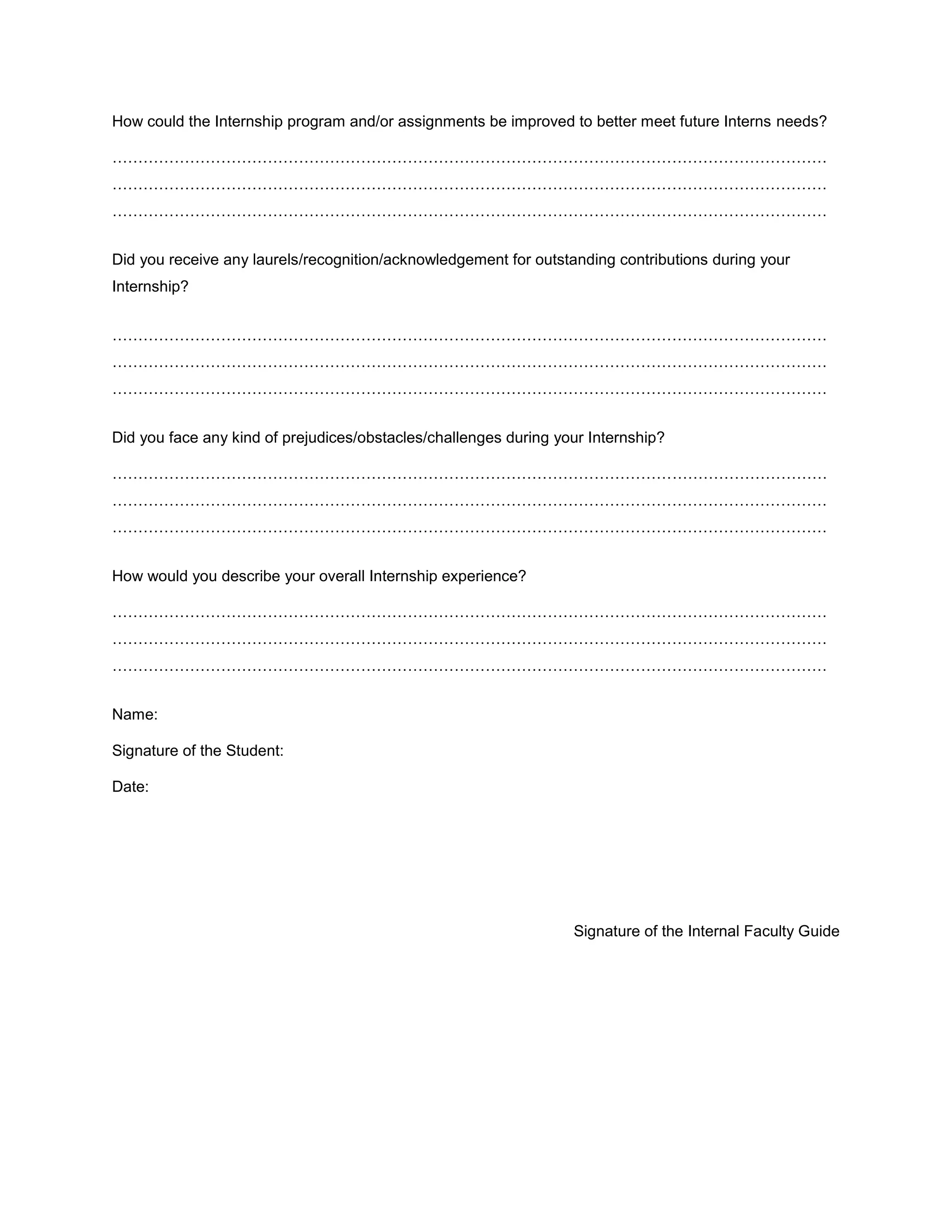 Student feedback form (1) | PDF