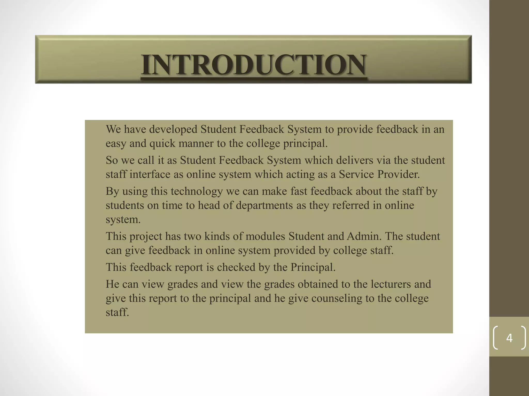 Student feedback system | PPSX