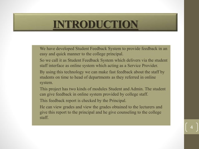 Student feedback system | PPSX