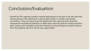 Student film opening analysis | PPTX