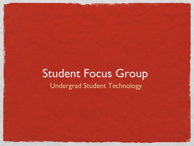 Student focus group small | PPT