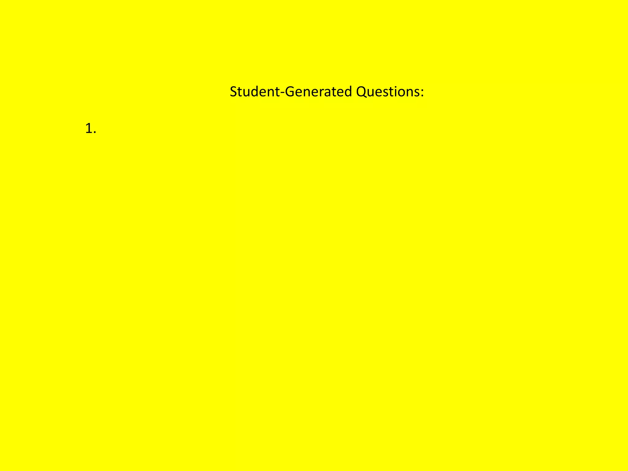 Student generated questions | PPT