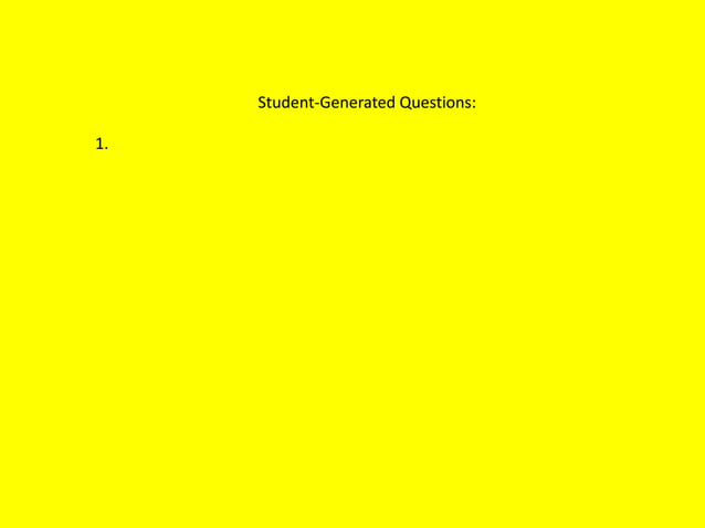 Student generated questions | PPT