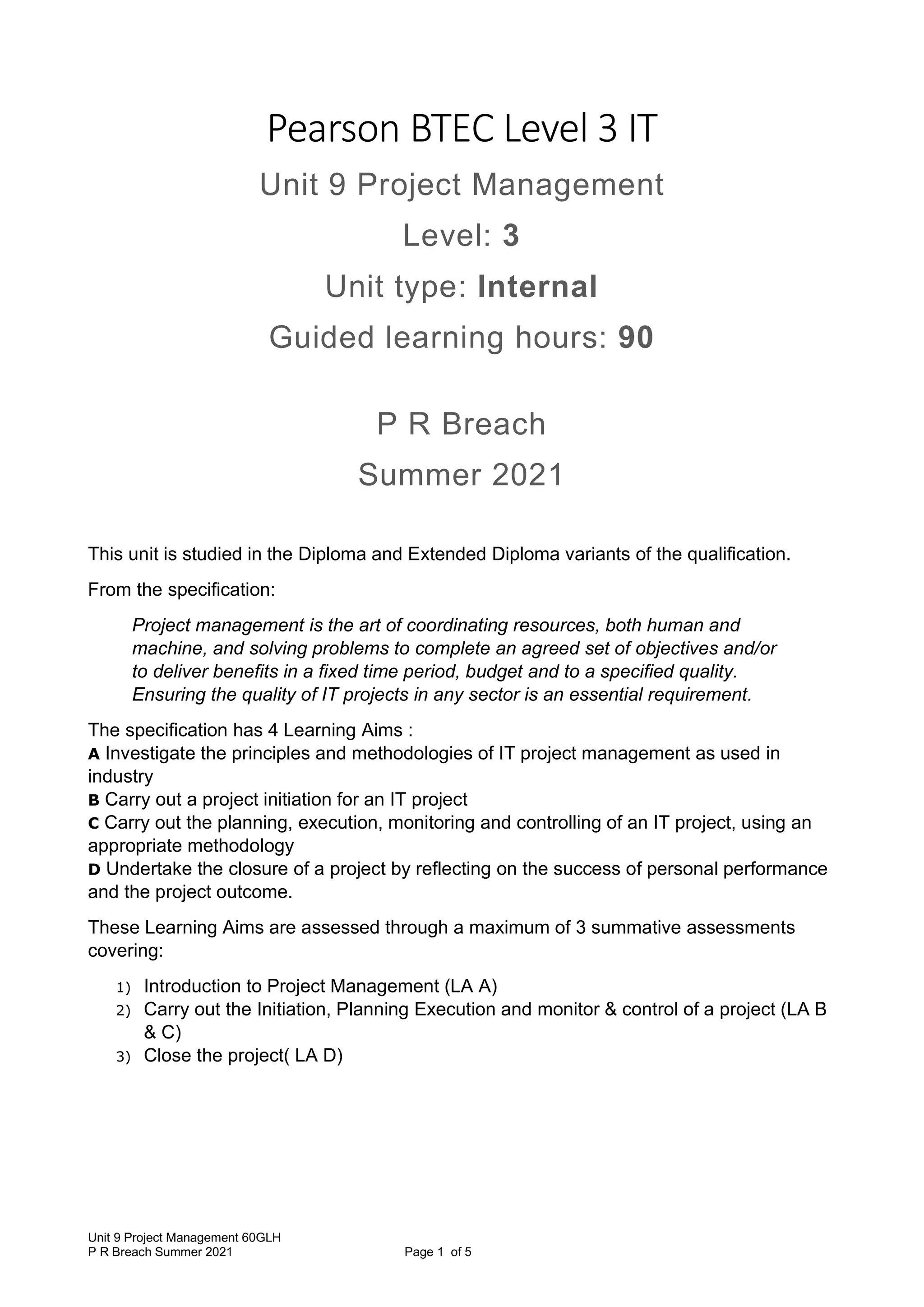 Student guide for unit 9 | PDF