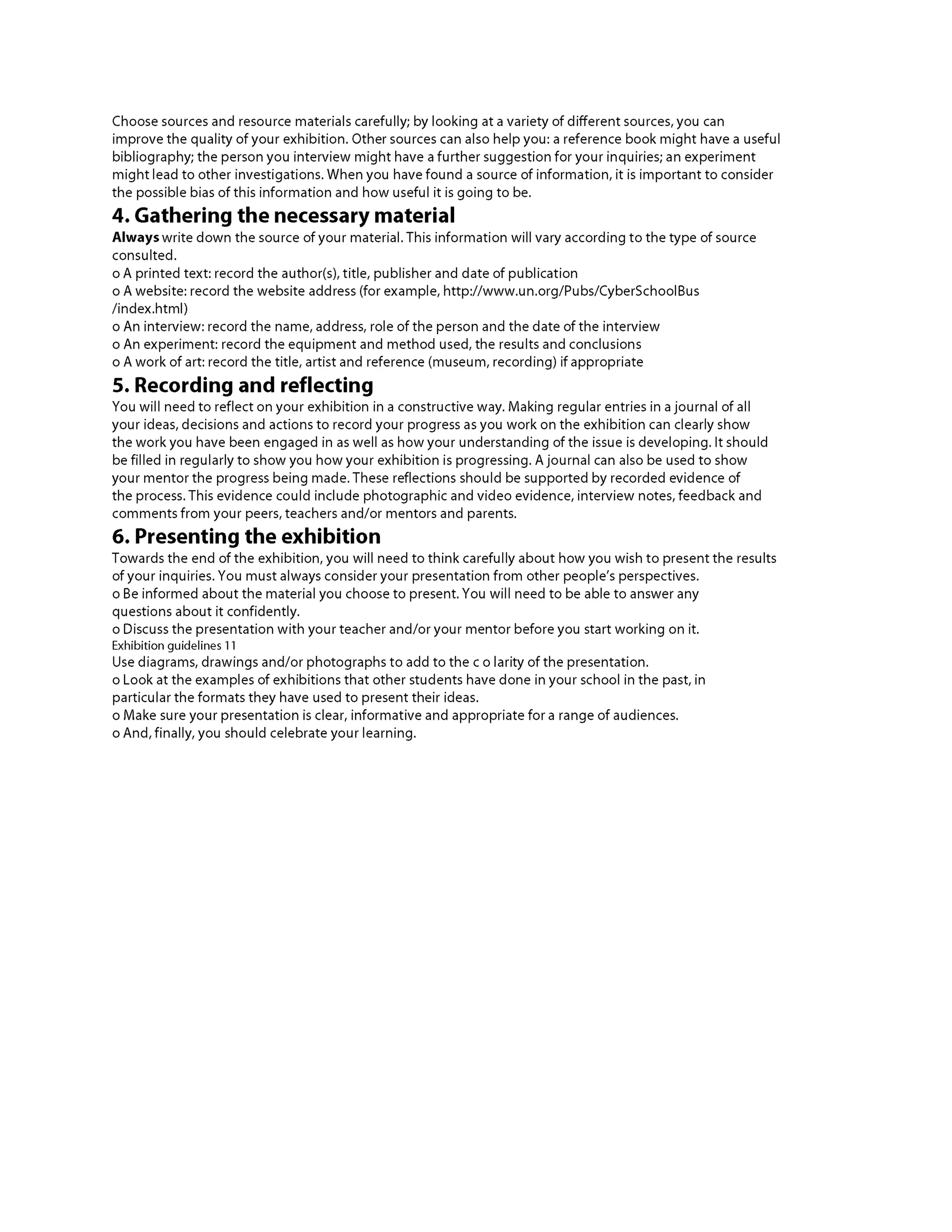 Student guidelines for expo | DOCX