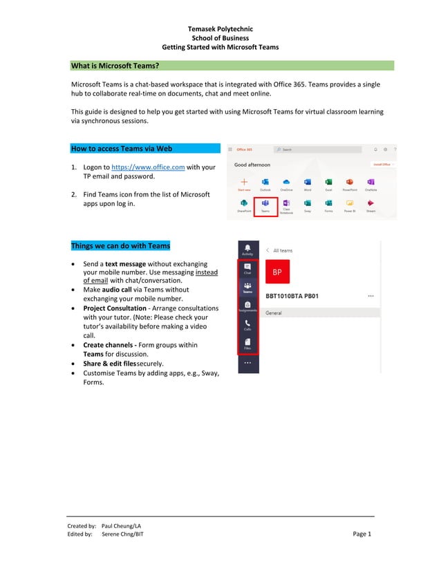 Student guide to Microsoft Teams | PDF | Web Conferencing | Computer Software and Applications