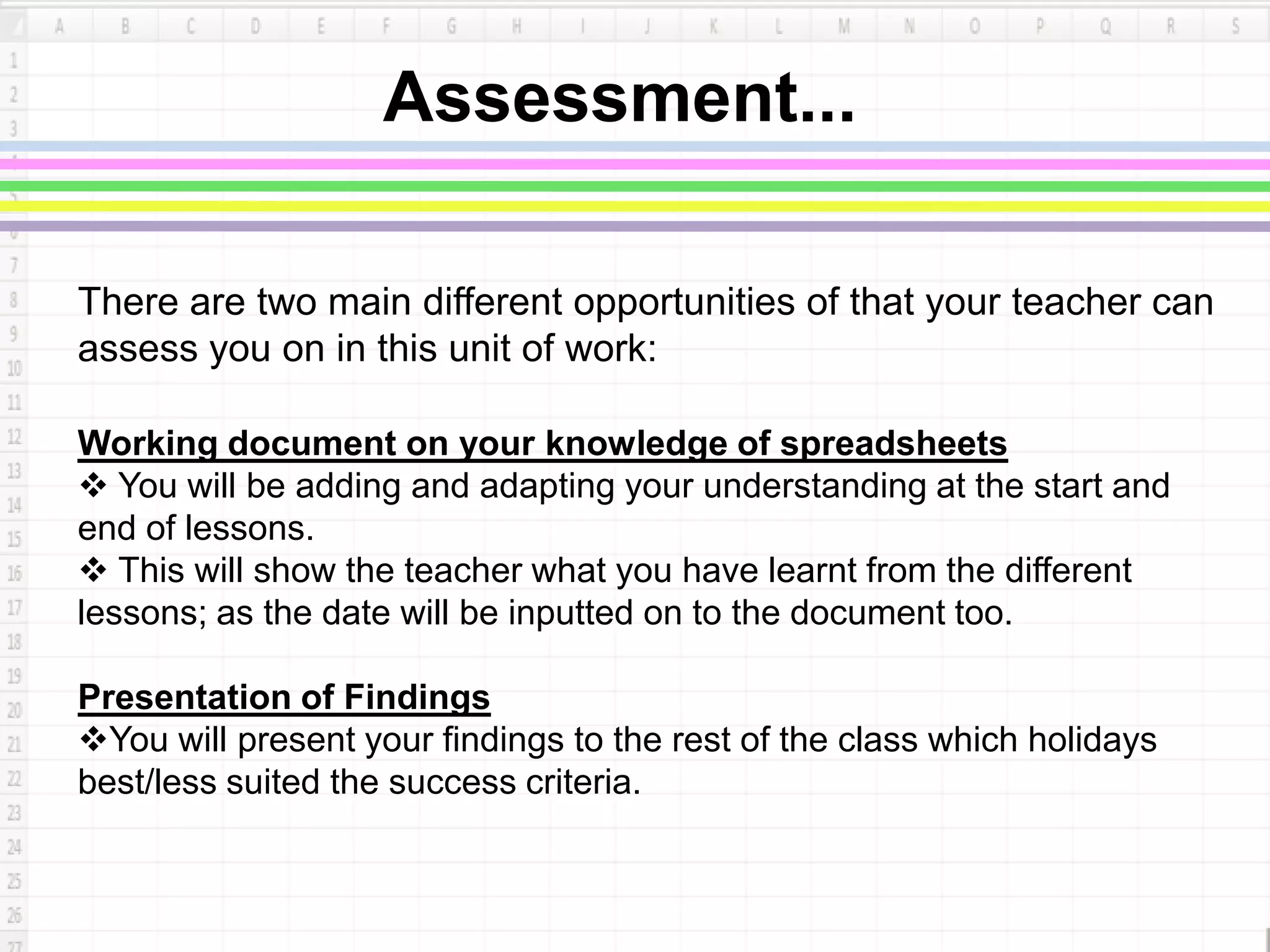 Student guide to spreadsheet modelling | PPTX