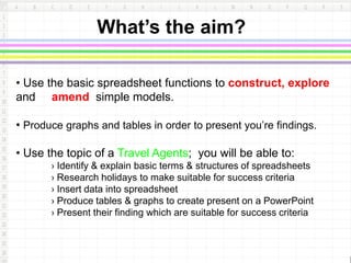 Student guide to spreadsheet modelling | PPTX