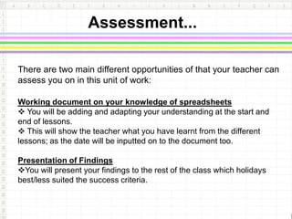 Student guide to spreadsheet modelling | PPTX