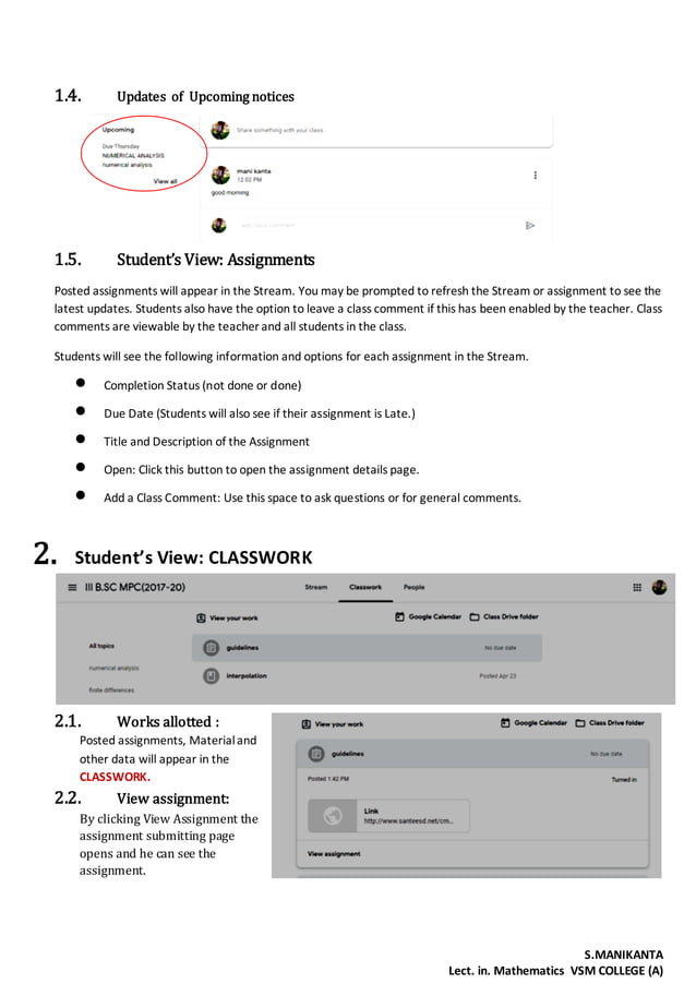 Student guidelines in google classroom | PDF