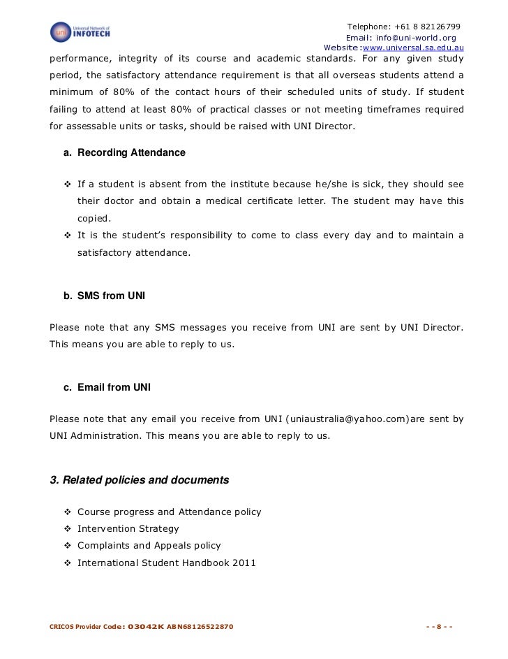 Student handbook 2011 update18 feb