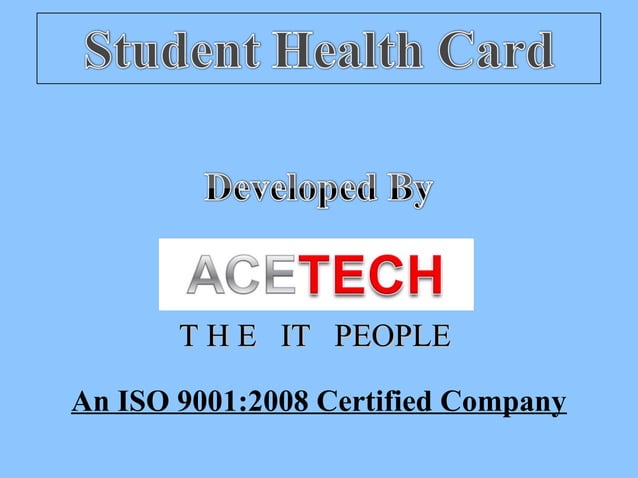 Student Health Card | PPT | Technology & Computing