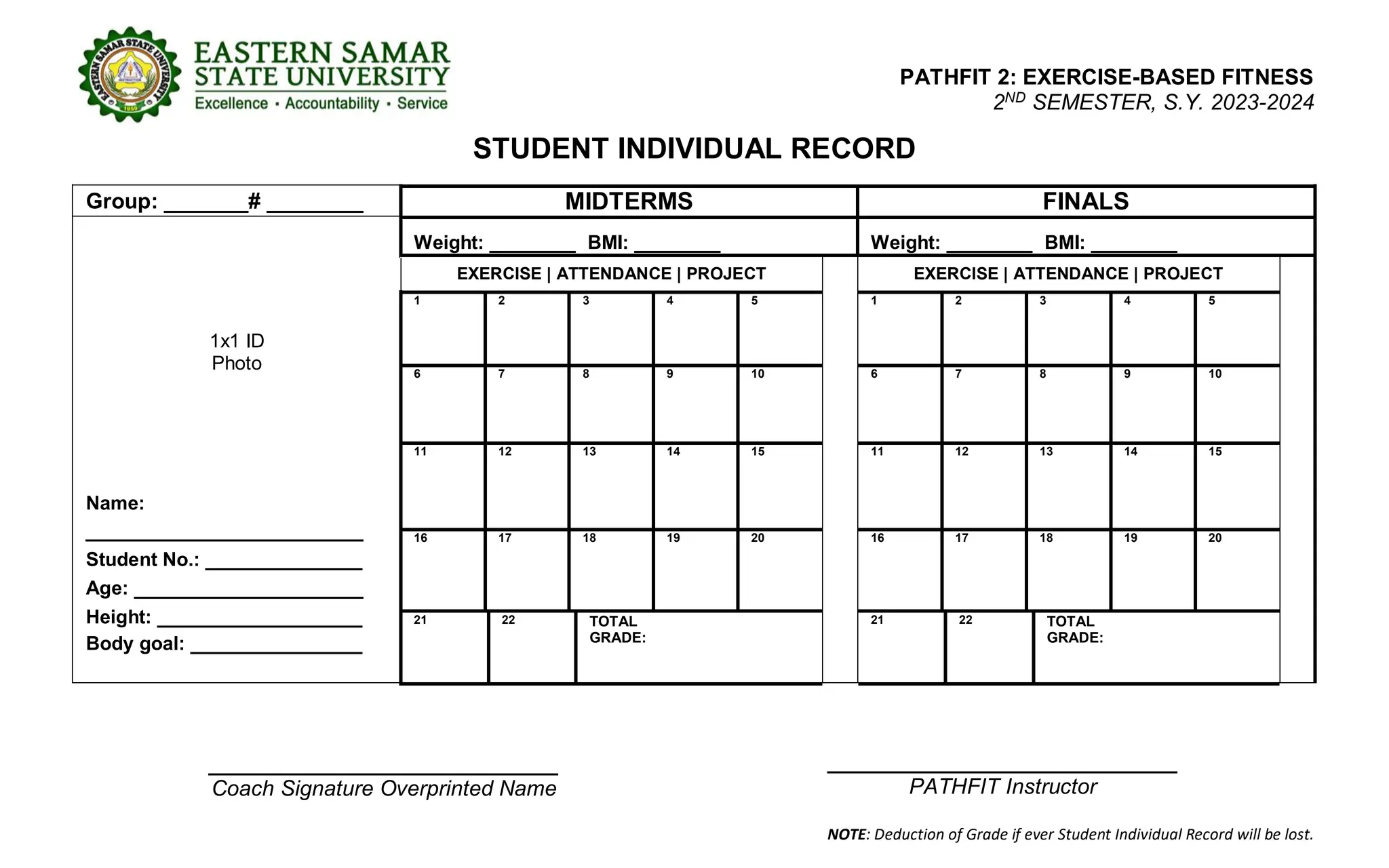 Student Individual Record Class Sample Index Card Class Card for ...