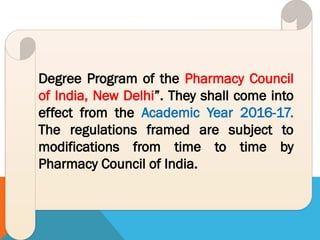 Student Induction Program of B. Pharm Syllabi as per PCI.pptx