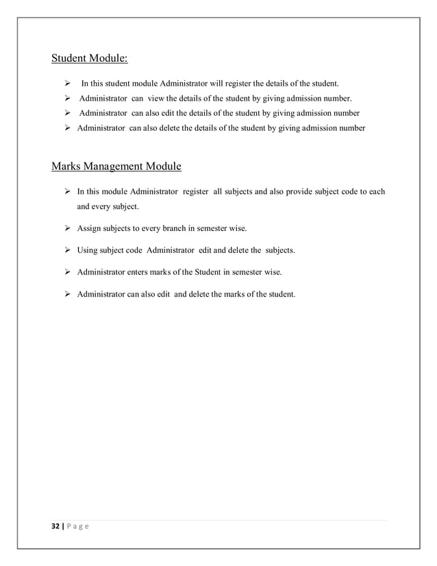 Student information management system project report ii.pdf | Databases | Computer Software and ...