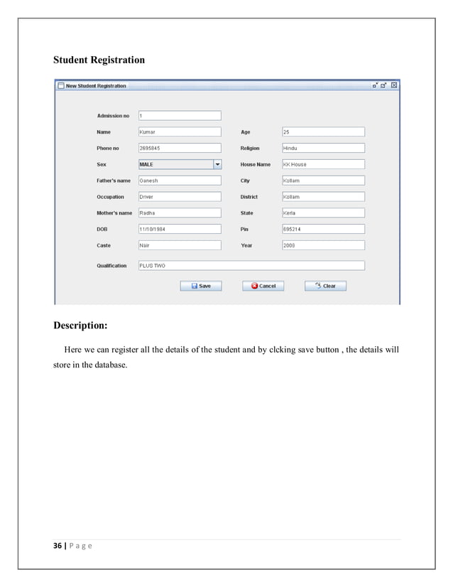 Student information management system project report ii.pdf | Databases | Computer Software and ...