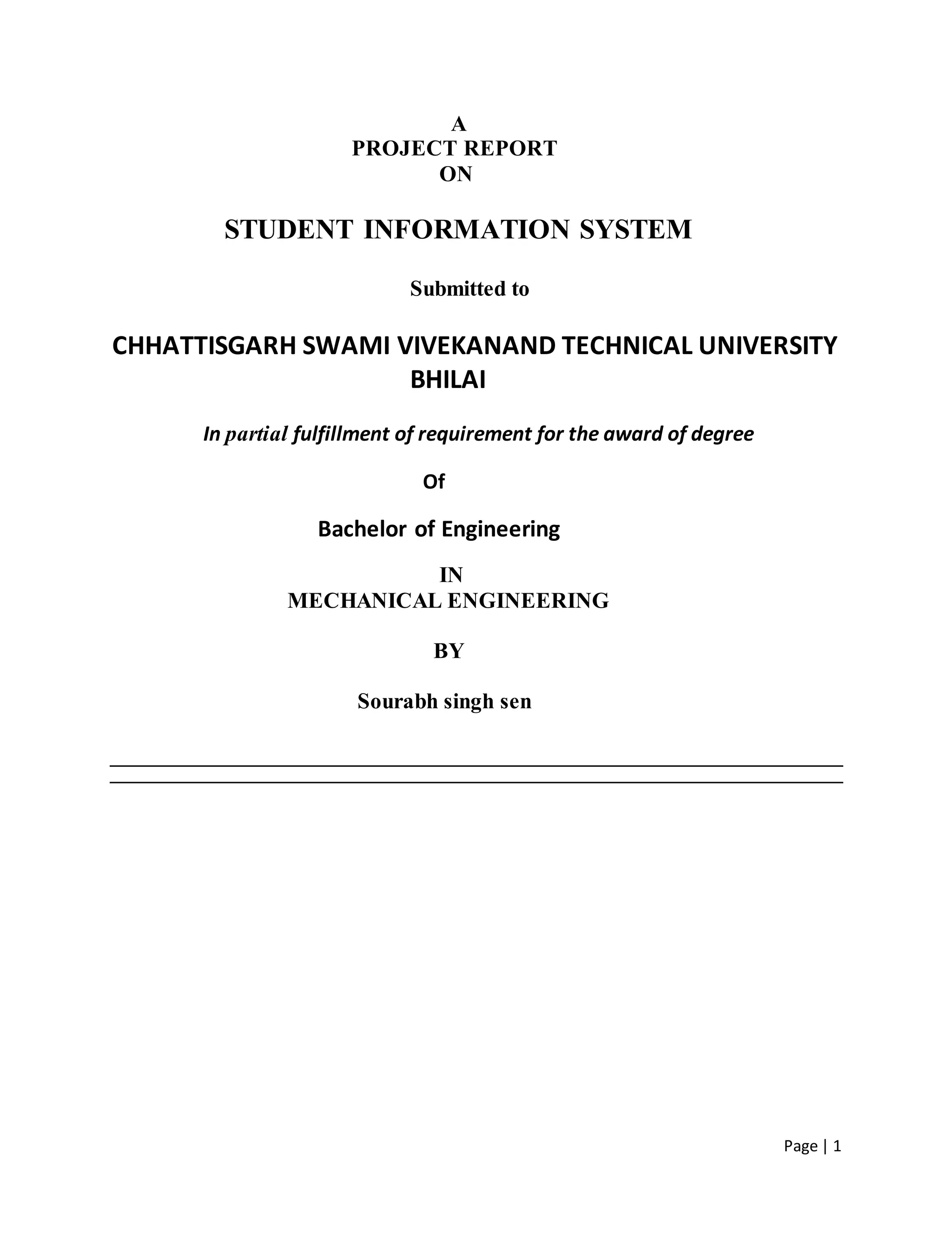 Student information system | DOCX