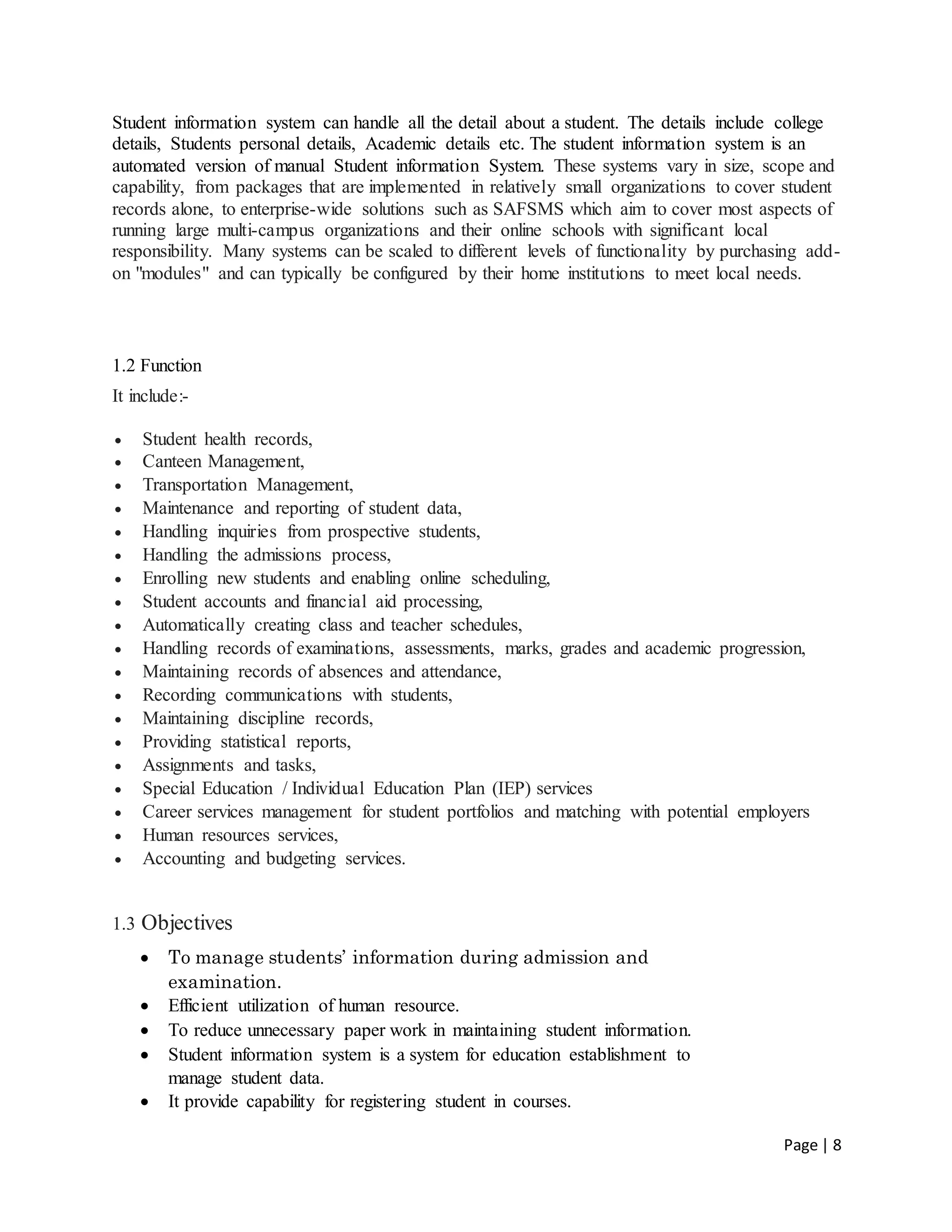 Student information system | DOCX