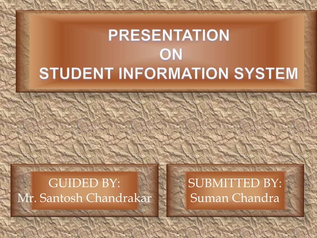 Student information system project report | PPTX | Computing | Technology & Computing