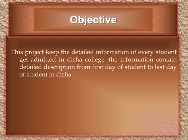 Student information system project report | PPTX | Computing | Technology & Computing