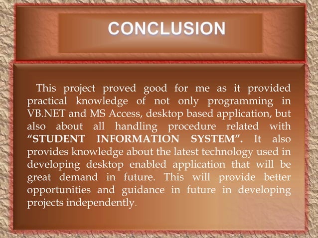 Student information system project report | PPTX | Computing | Technology & Computing