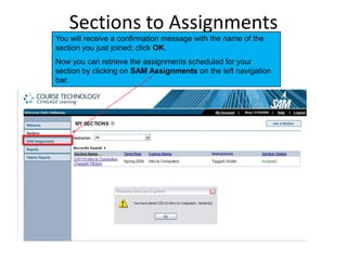 Student instructions for logging into sam | PPT