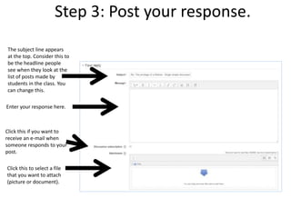 Participating in Forums - Moodle 2.8 | PPTX | Education