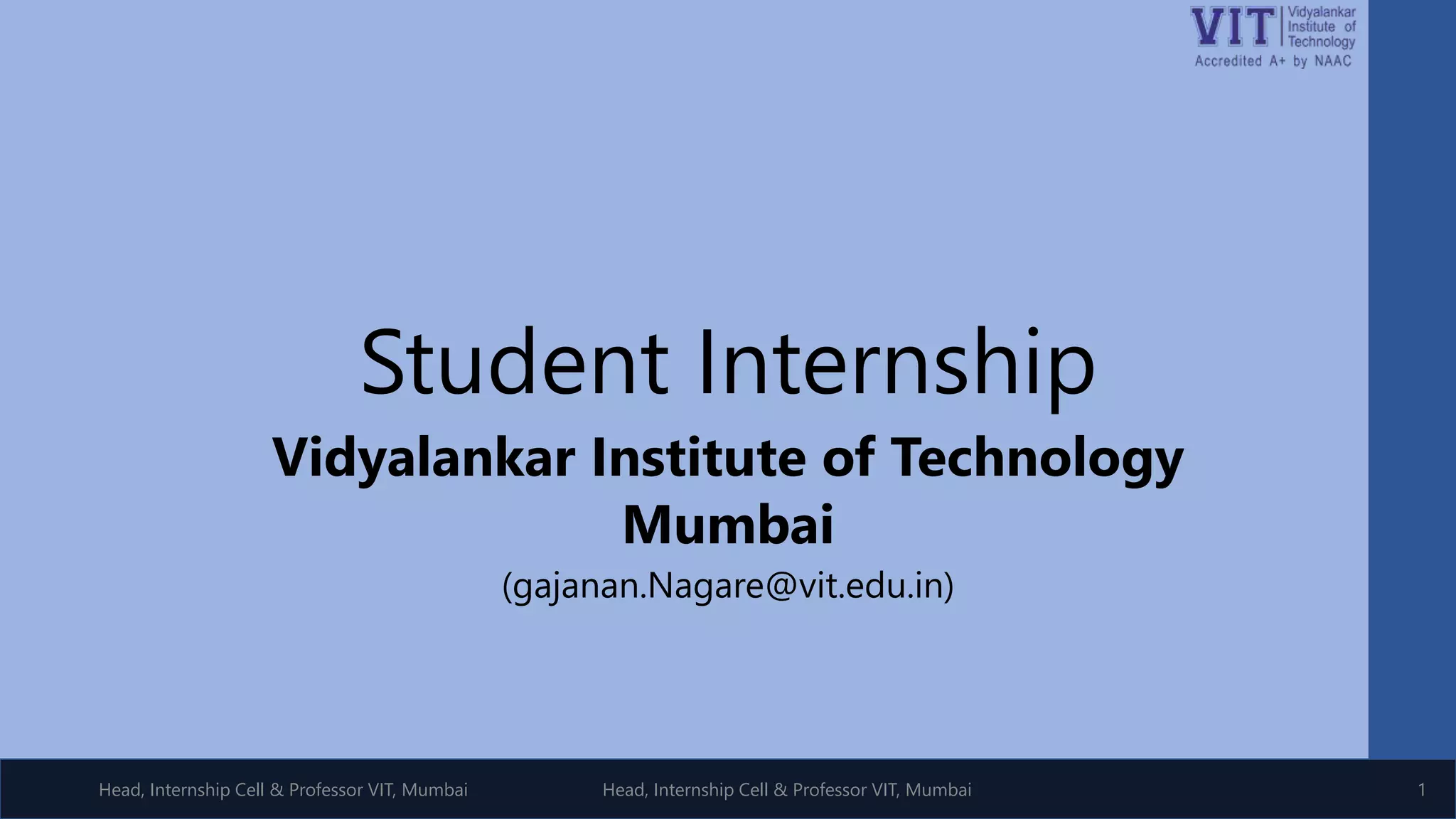 Student internship Basics | PPT