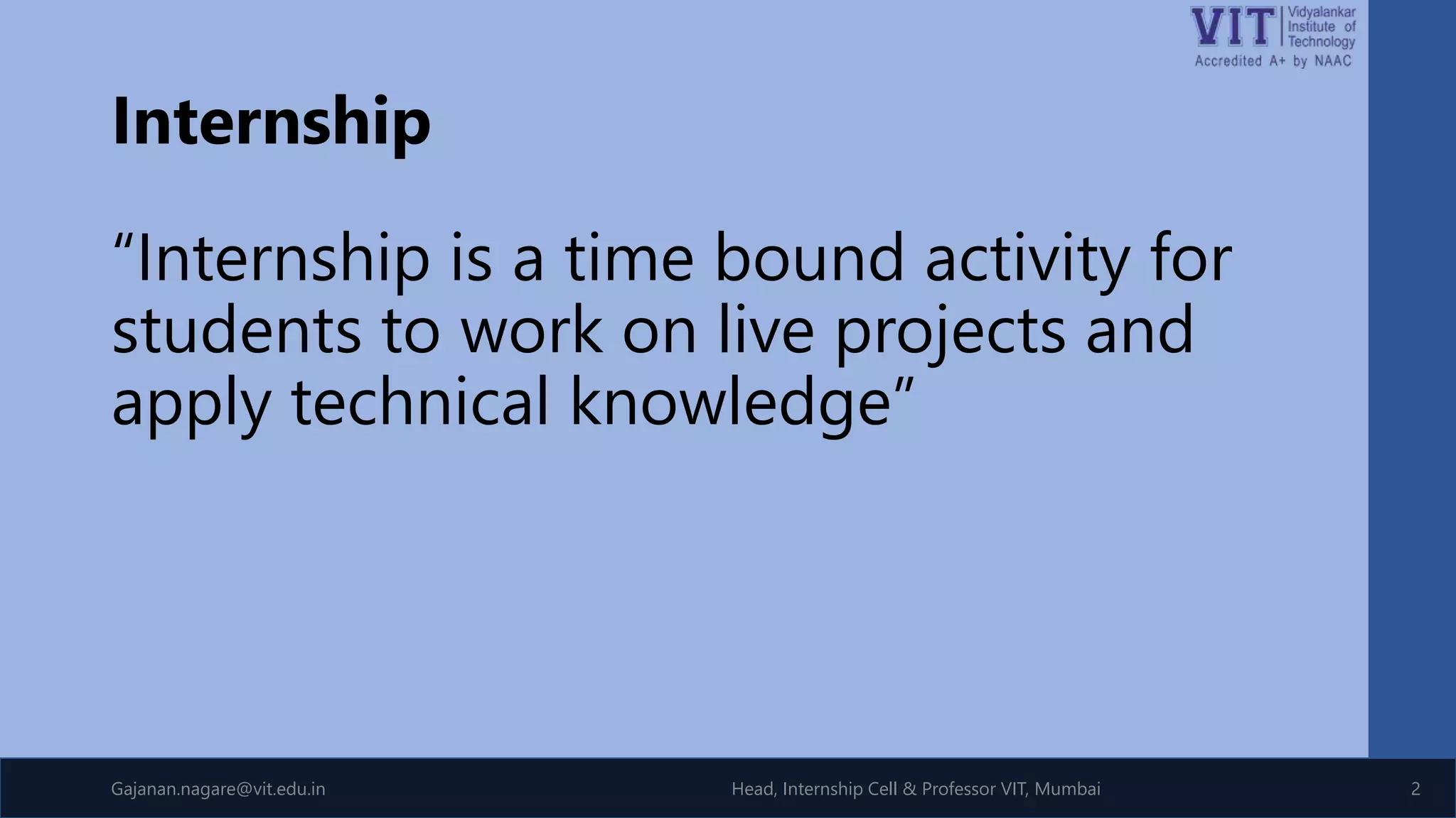 Student internship Basics | PPT