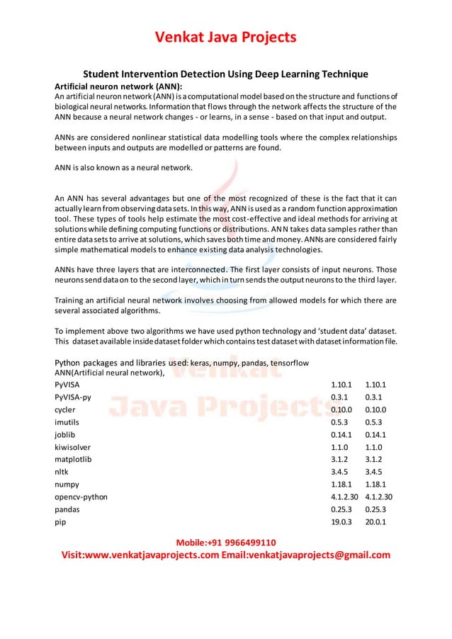 Student intervention detection using deep learning technique | PDF