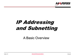 Student IP Addressing Tutorial.ppt