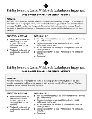 Student leader scenarios | PDF