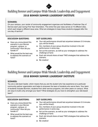 Student leader scenarios | PDF