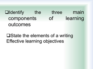 Student learning goals | PPTX | Educational Assessment | Education