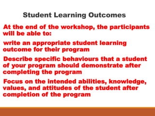 Student Learning Outcomes | PPT