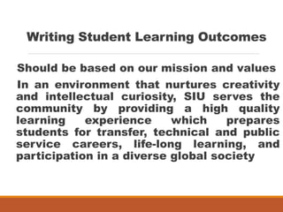 Student Learning Outcomes | PPT