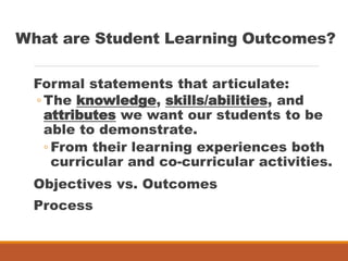 Student Learning Outcomes | PPT