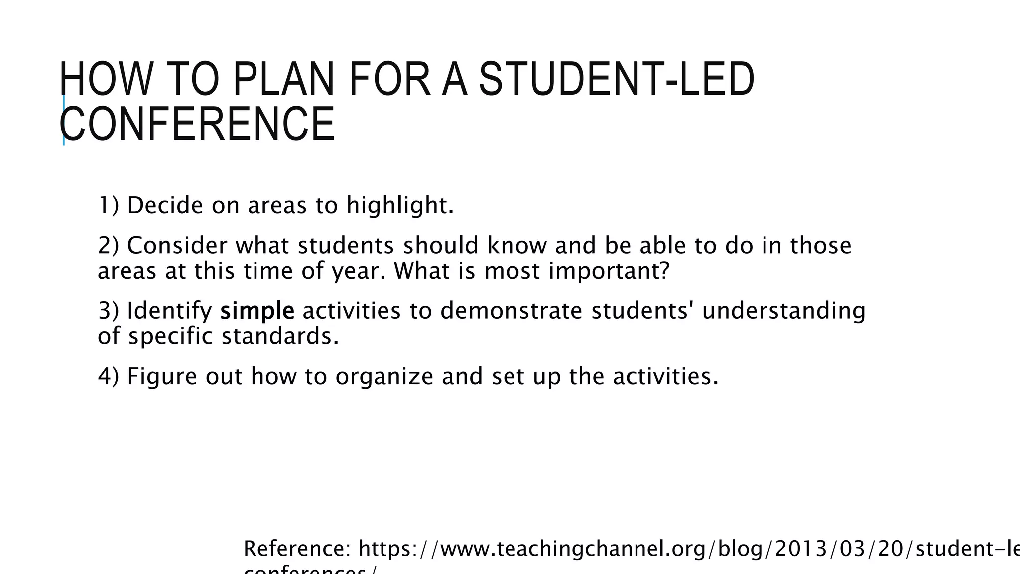 Student led conference in science | PPT