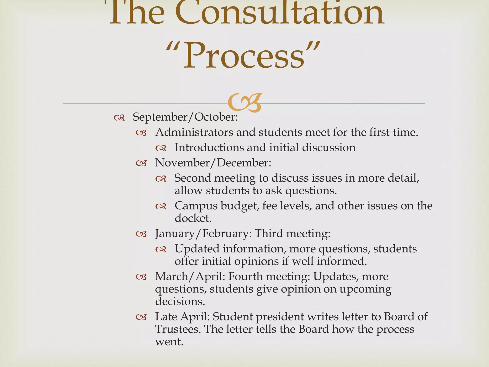 Student Life Budgets and the Consultation Process | PPT