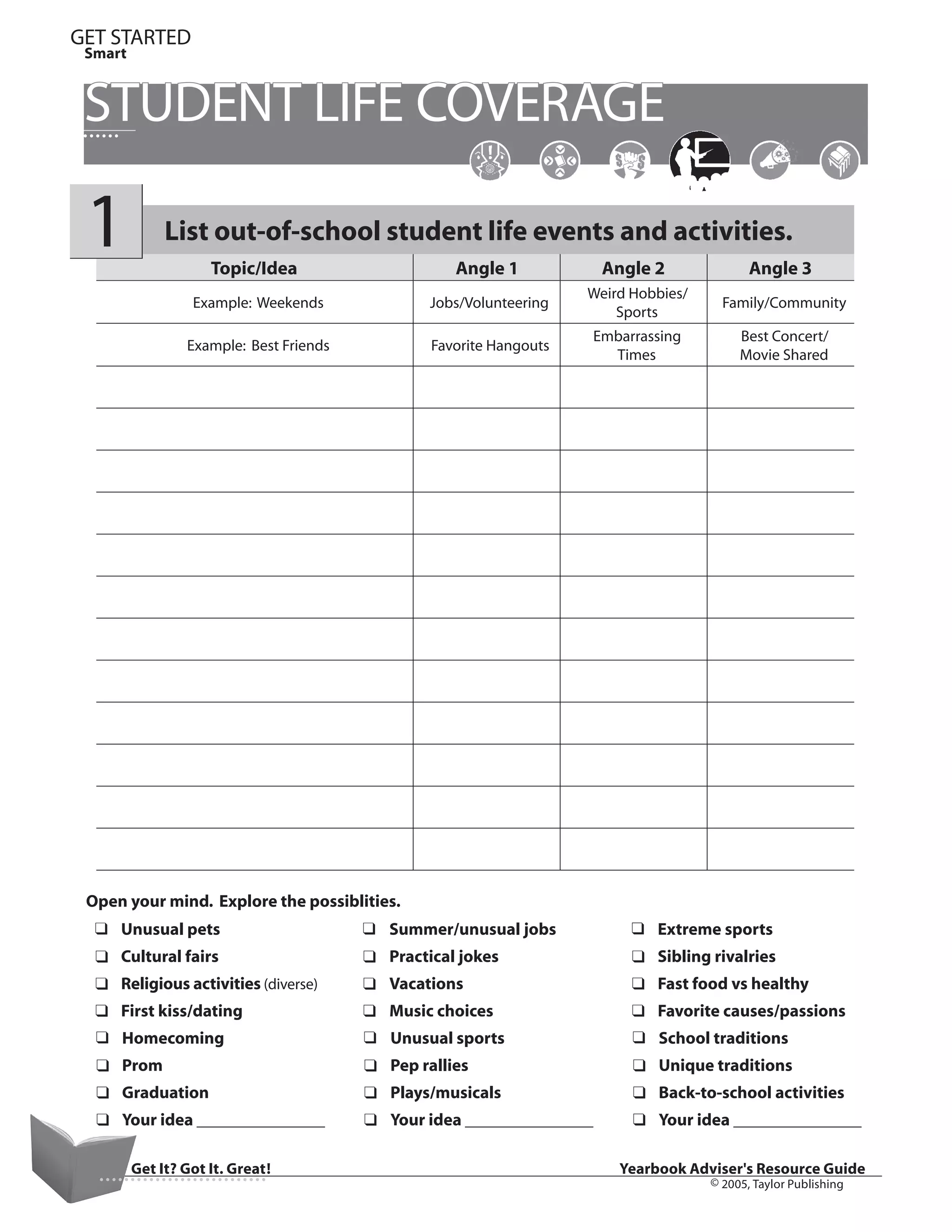 Student Life Coverage Yearbook Ideas | PDF