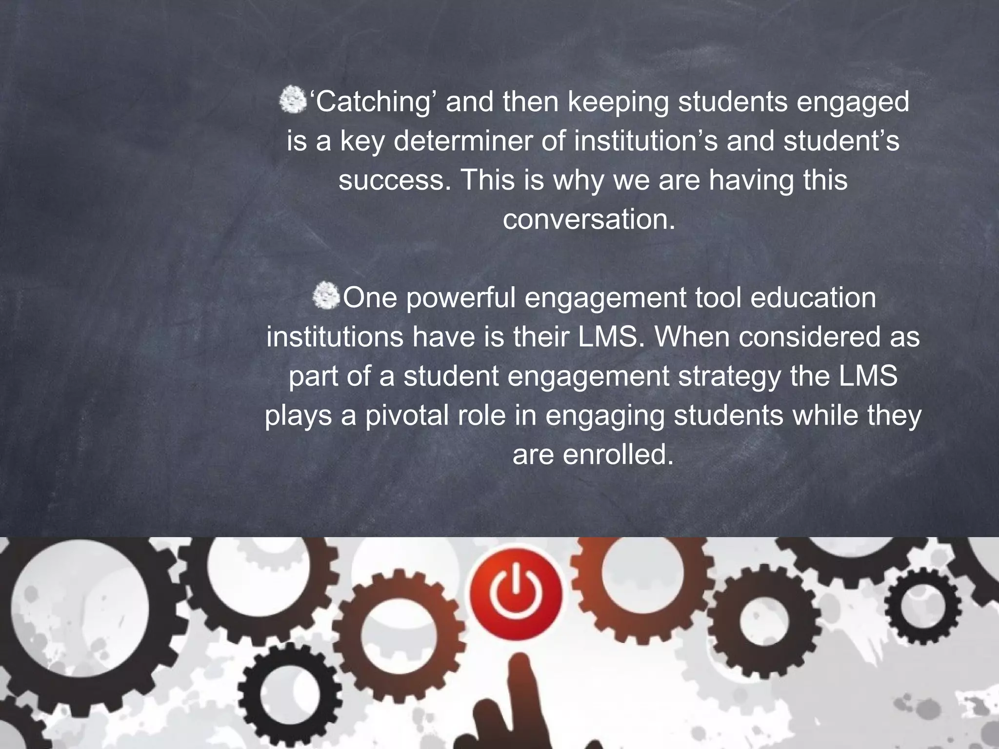 Student engagement through the LMS | PPT