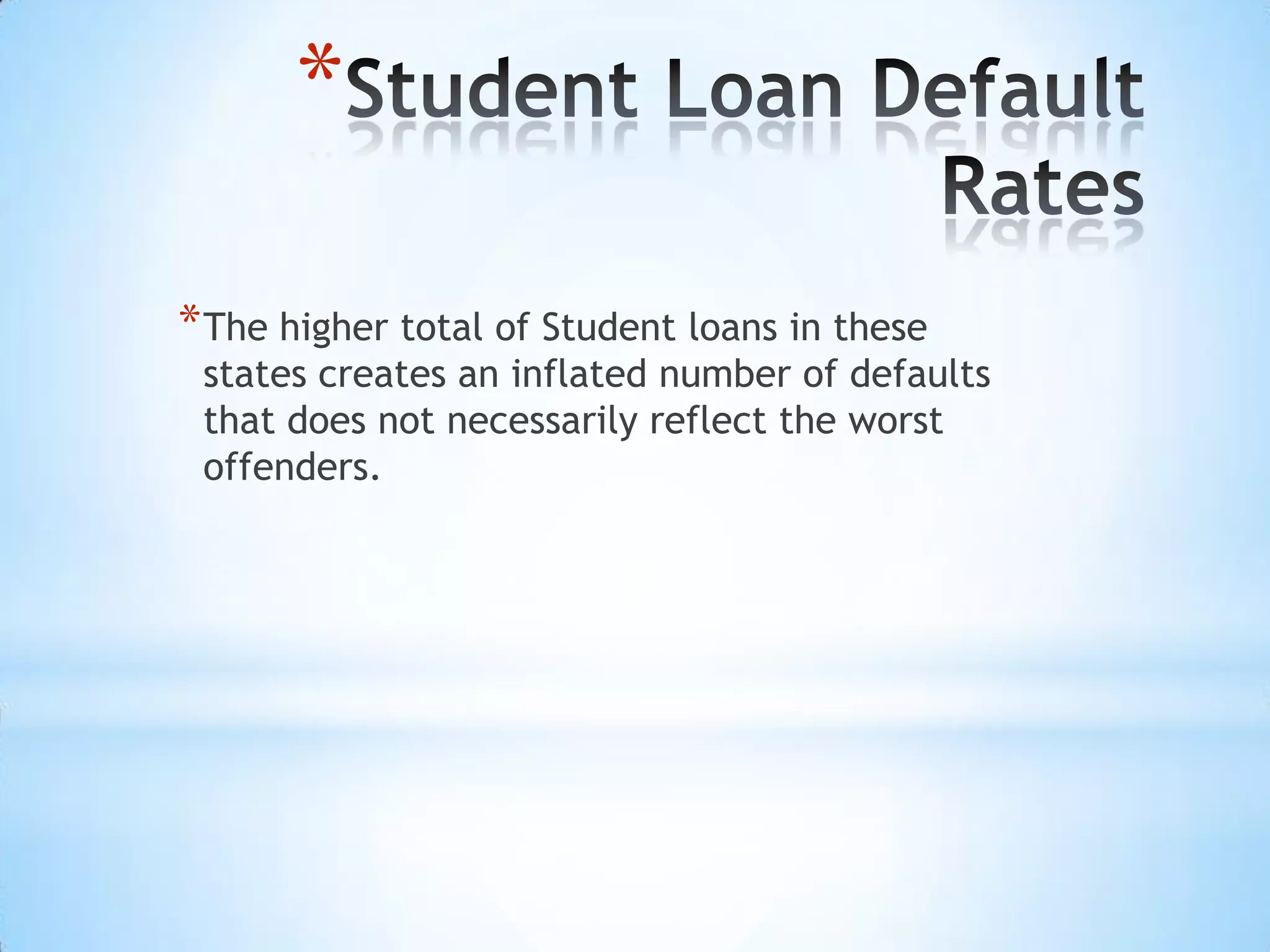 Student Loan Default Rates PPTX Student Loan Default Rates PPTX