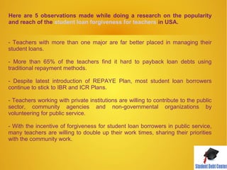 Student Loan Forgiveness for Teachers | PPT