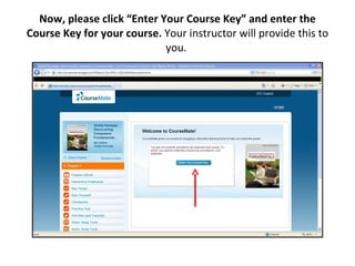 Student login instructions for course mate | PPT