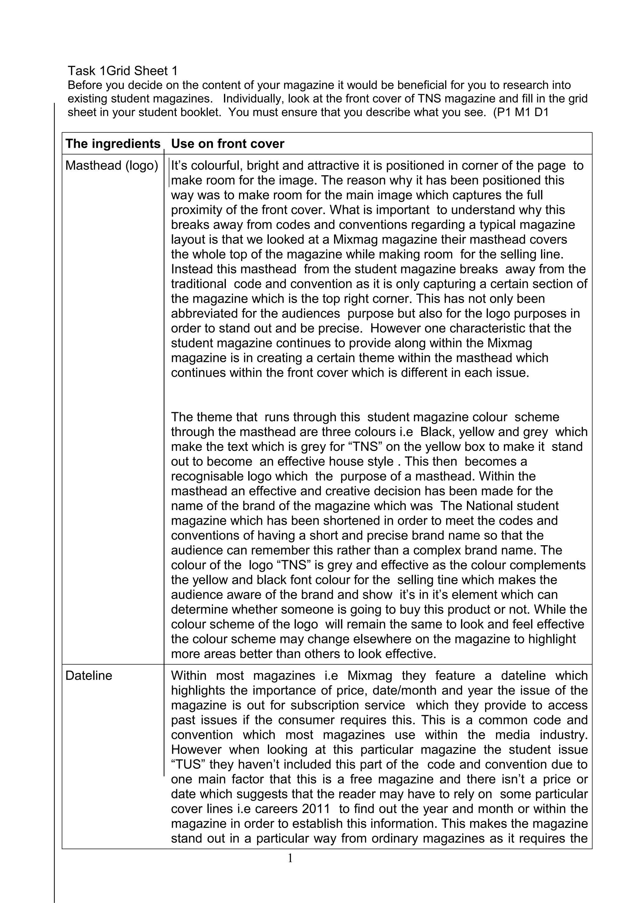 Student mag grid_sheets-2 | PDF